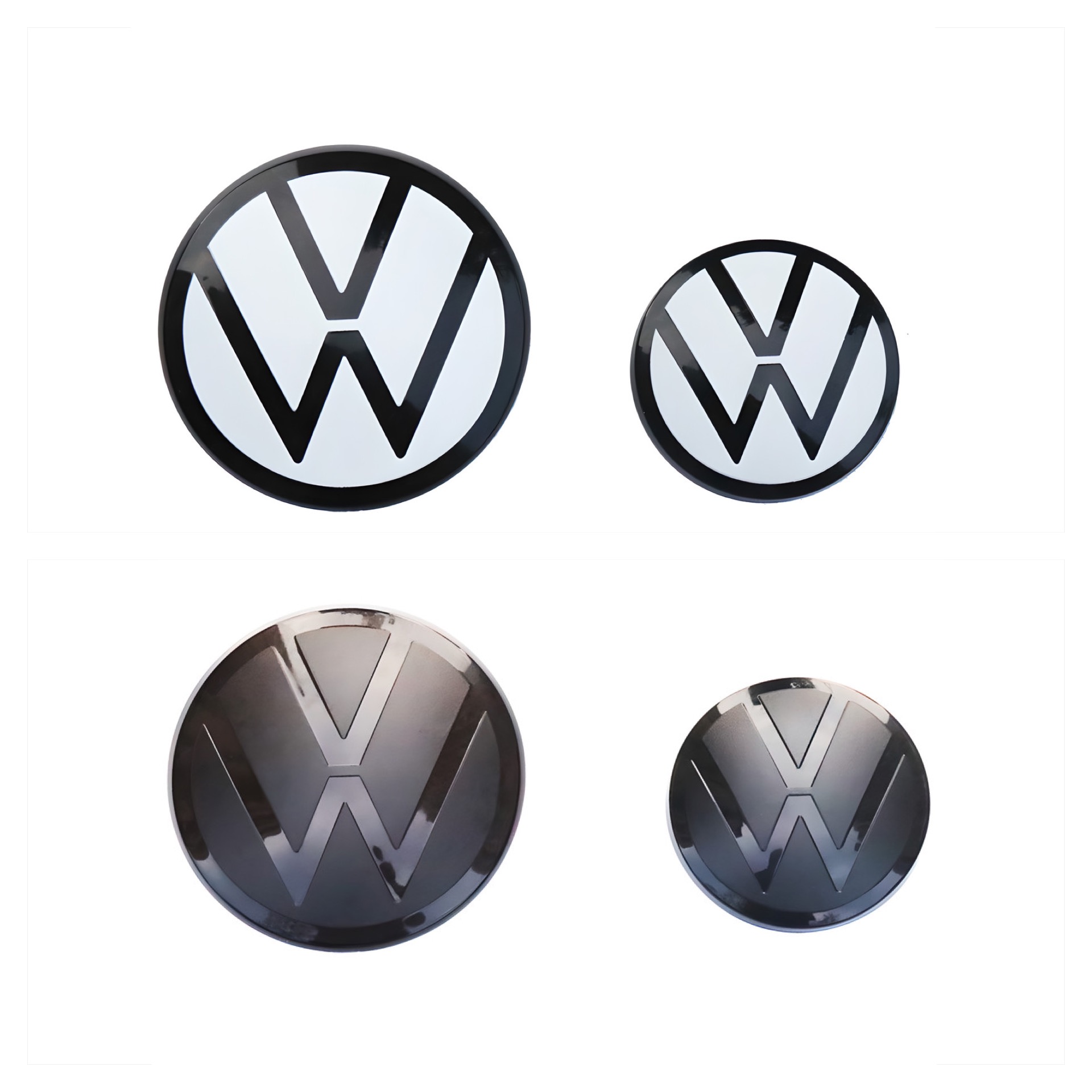 VW emblem (Vit/Svart) - FordonsDesign